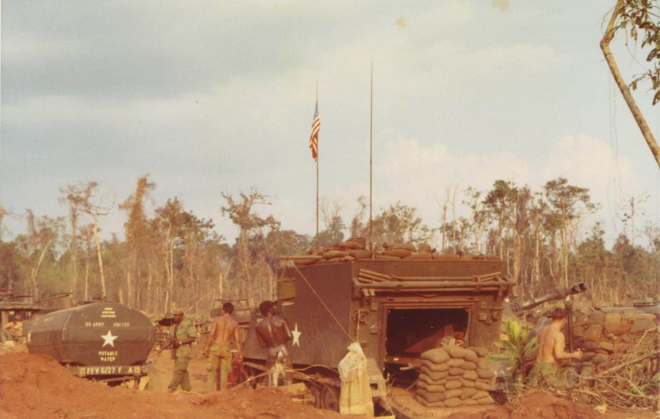 Alpha Battery Guns at Fire Support Bases 1970